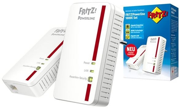 dLAN-Adapter FRITZ!Powerline 1000E 2er Set - Lauscha Wiegand