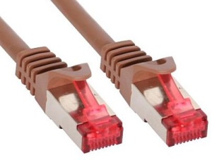 TP-Kabel 5m braun Kategorie 6 S-FTP/PiMf-Schirmung - Lauscha Wiegand