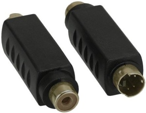 SVHS-Adapter Mini-Din-Stecker an Chinch Buchse - Lauscha Wiegand